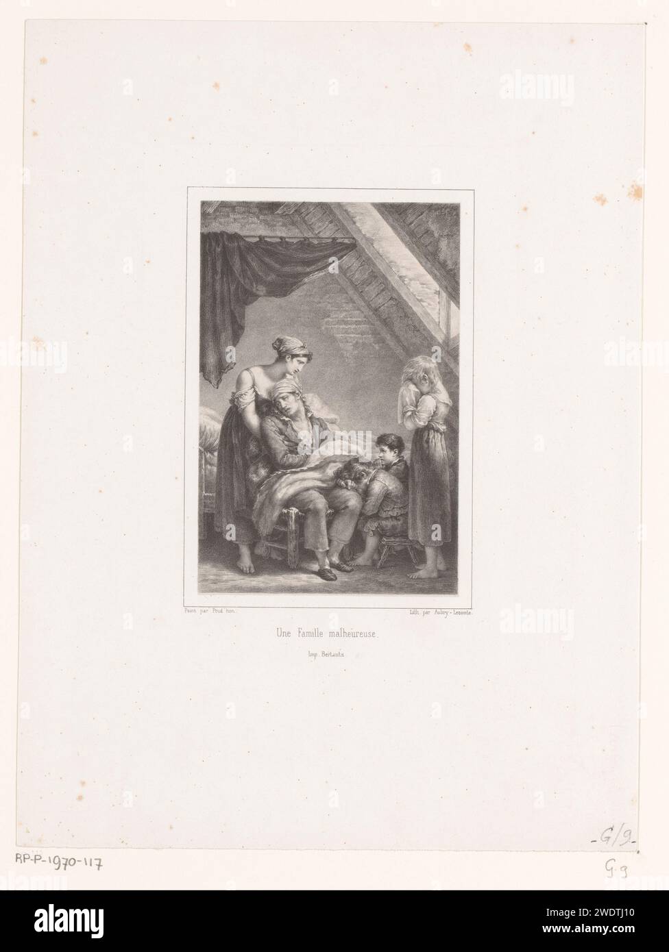 Family Wanting around sick man, Hyacinthe Louis Victor Jean Baptiste ...