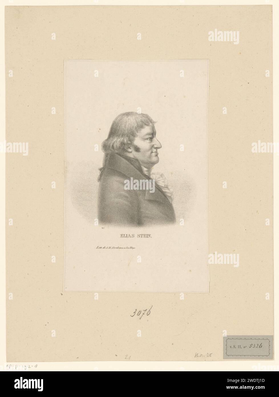 Portrayed van Elias Stein, Unknown, 1826 - 1844 print The Hague paper ...