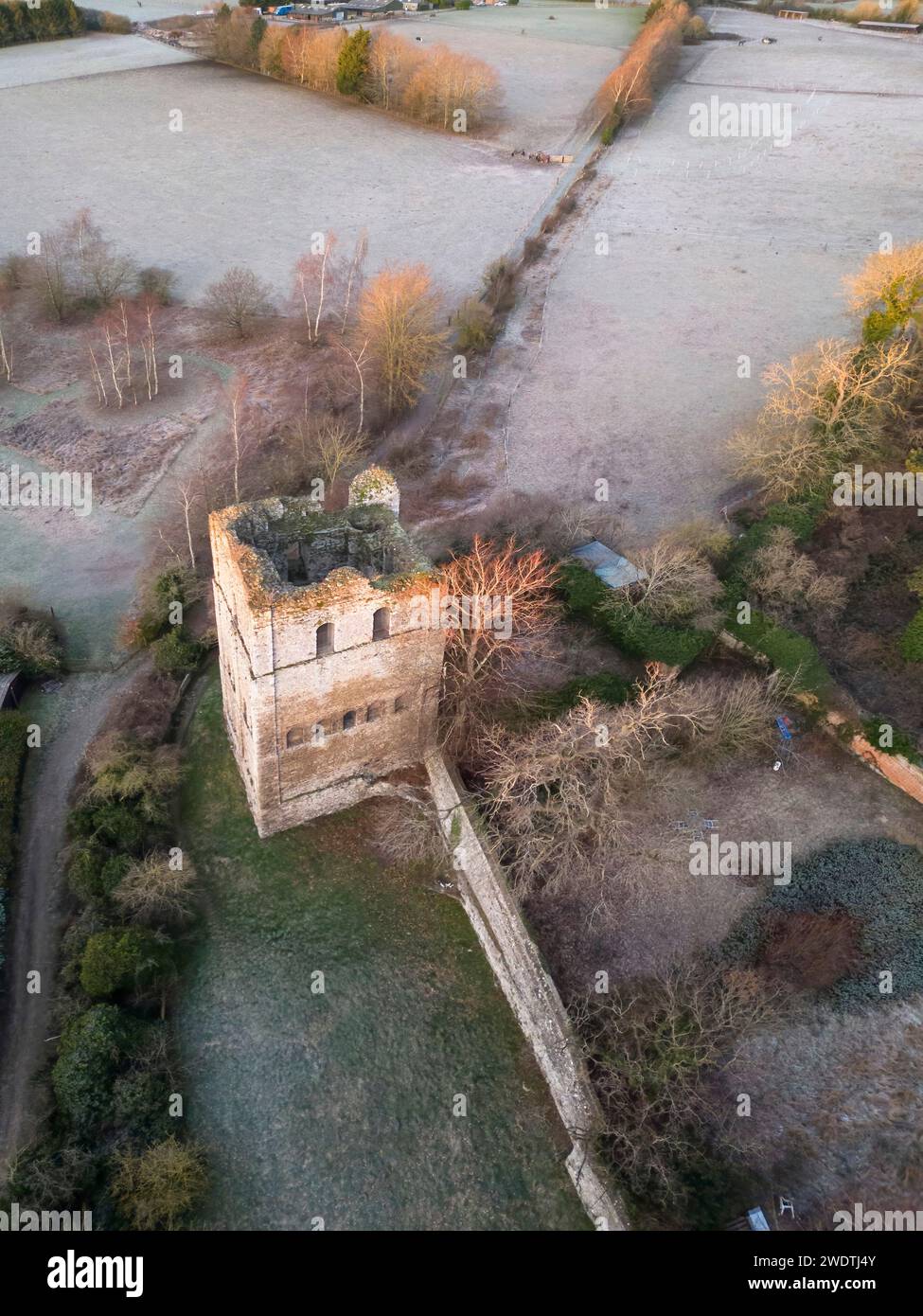 aerial view of st leonards tower in west malling. The Norman tower was ...