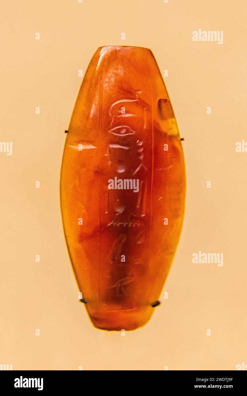 Egypt, Saqqara, Serapeum, amulet "suret", in the shape of an olive ...