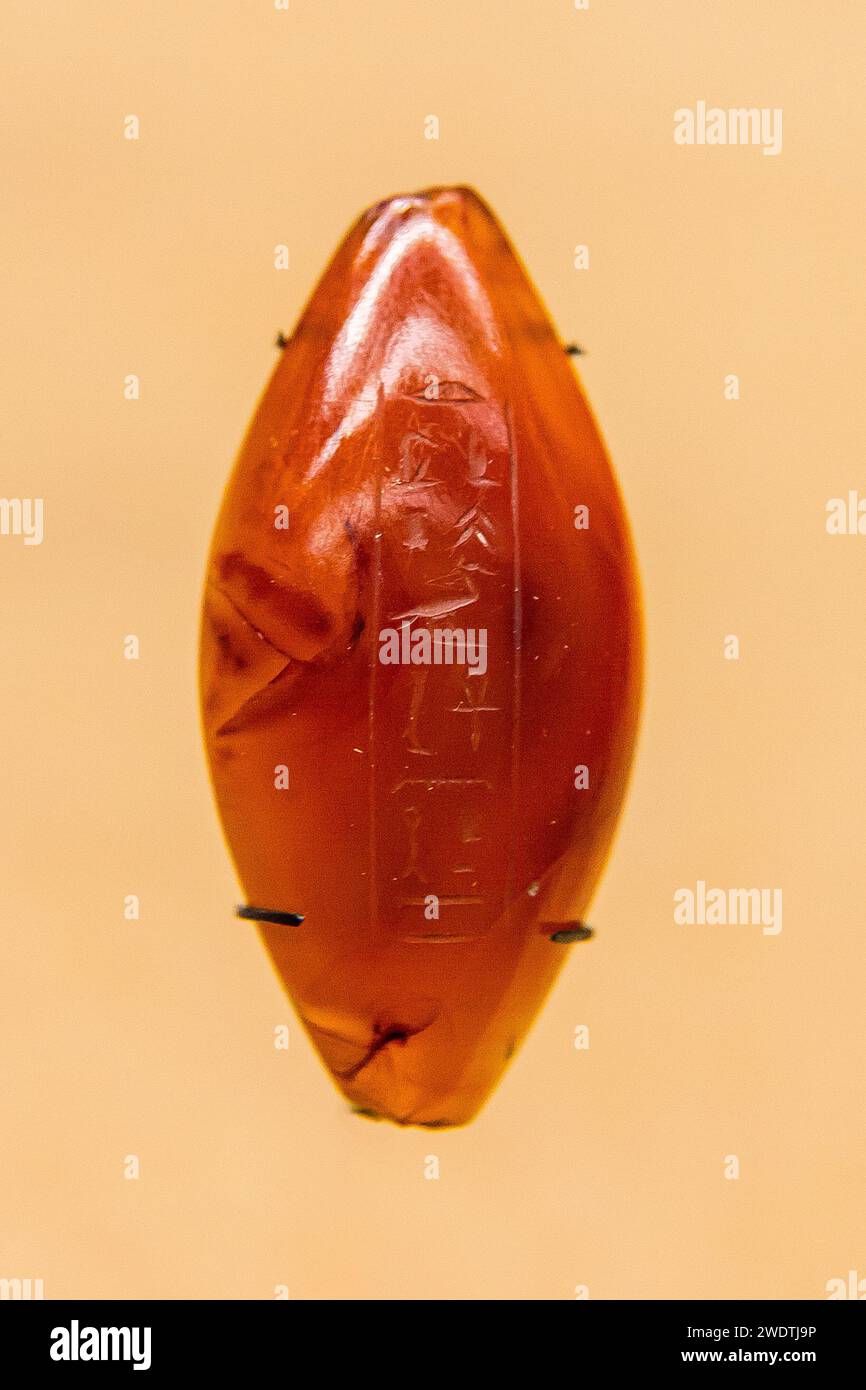 Egypt, Saqqara, Serapeum, amulet "suret", in the shape of an olive ...