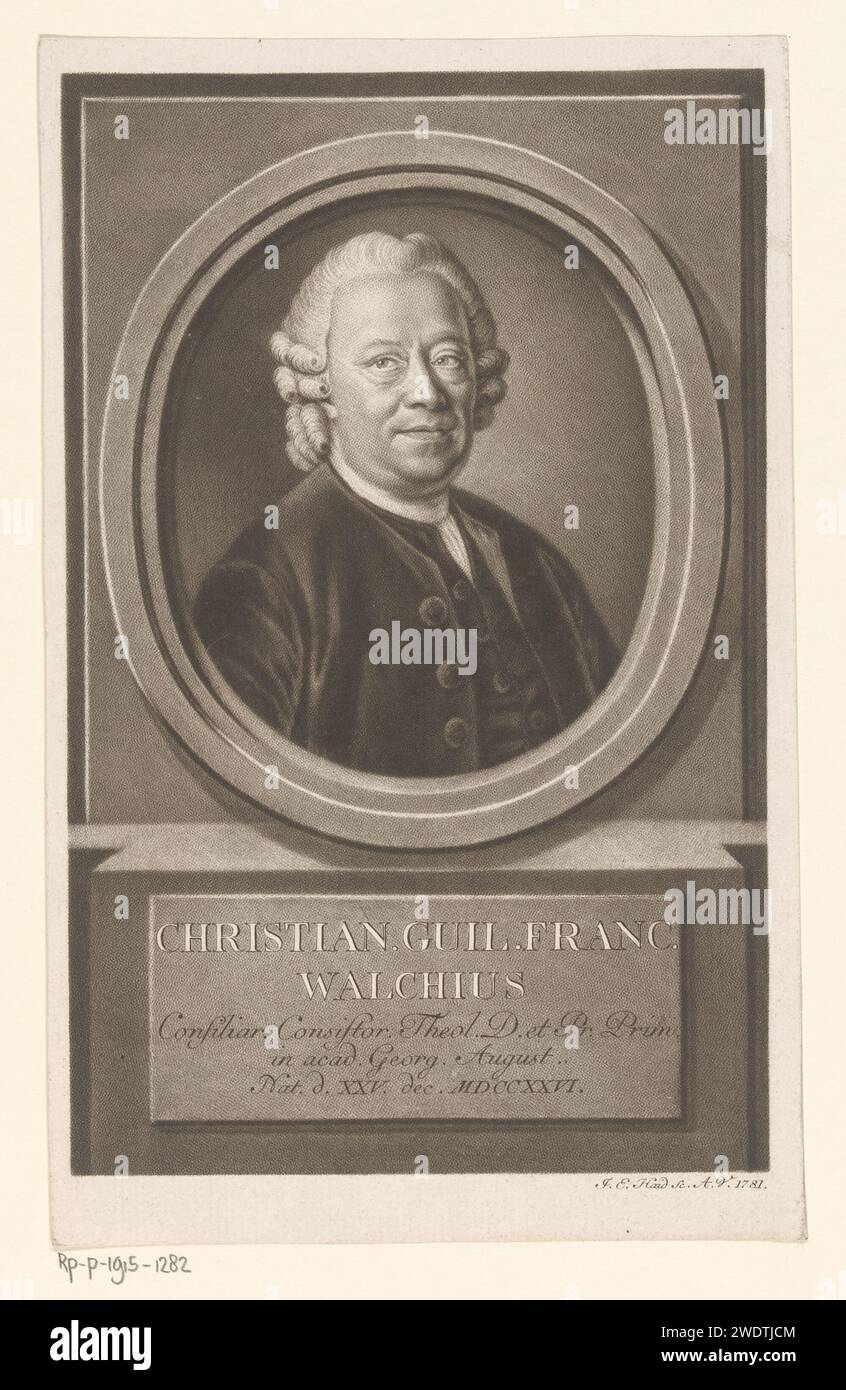 Portrait van Christian Wilhelm Franz Walch, Johann Elias Haid, 1781 ...