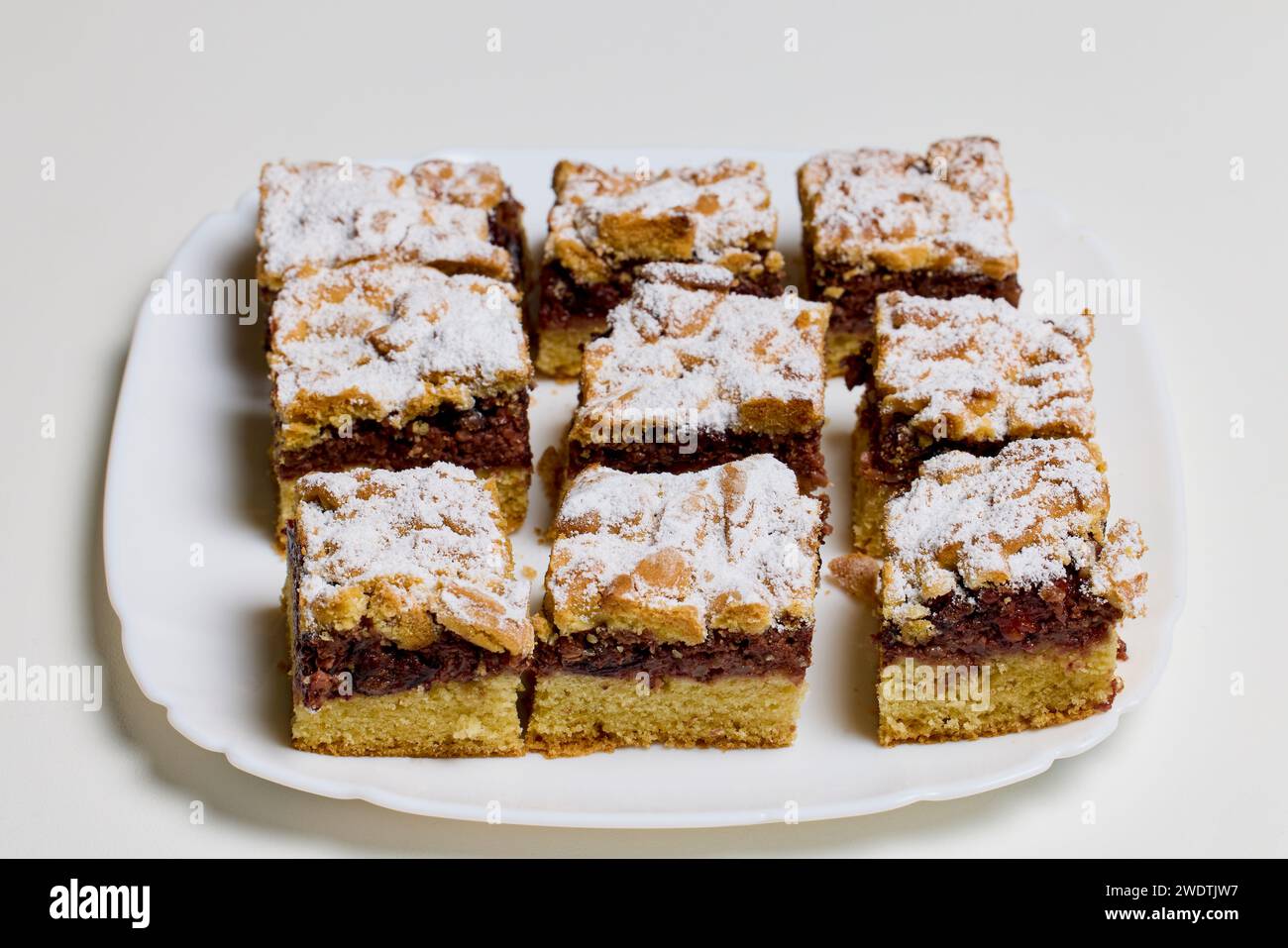 Traditional Romanian cake made at home ready to be served Stock Photo ...
