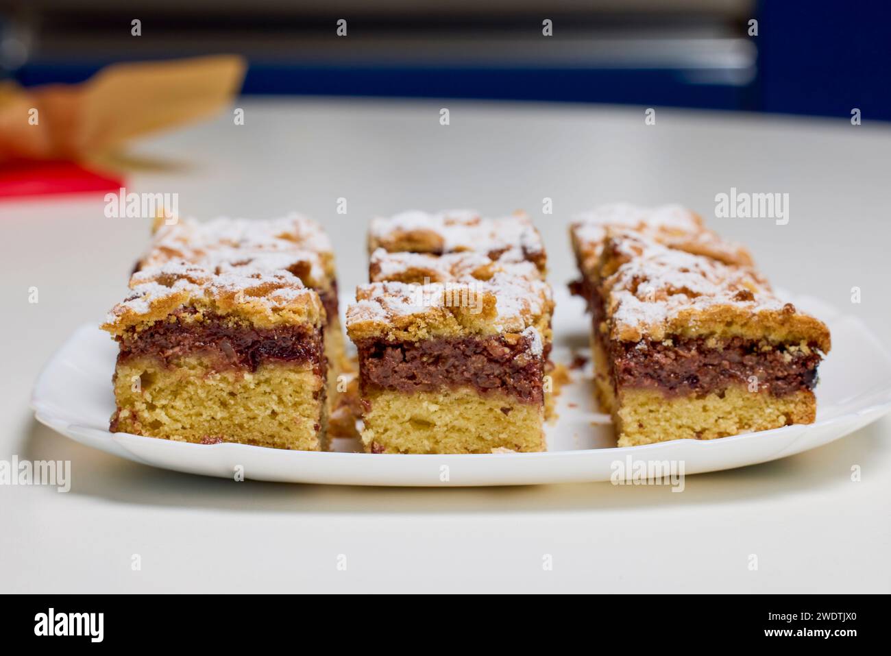 Traditional Romanian cake made at home ready to be served Stock Photo ...