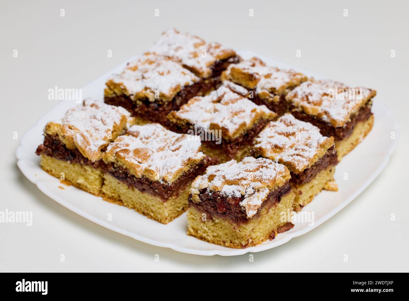 Traditional Romanian cake made at home ready to be served Stock Photo ...