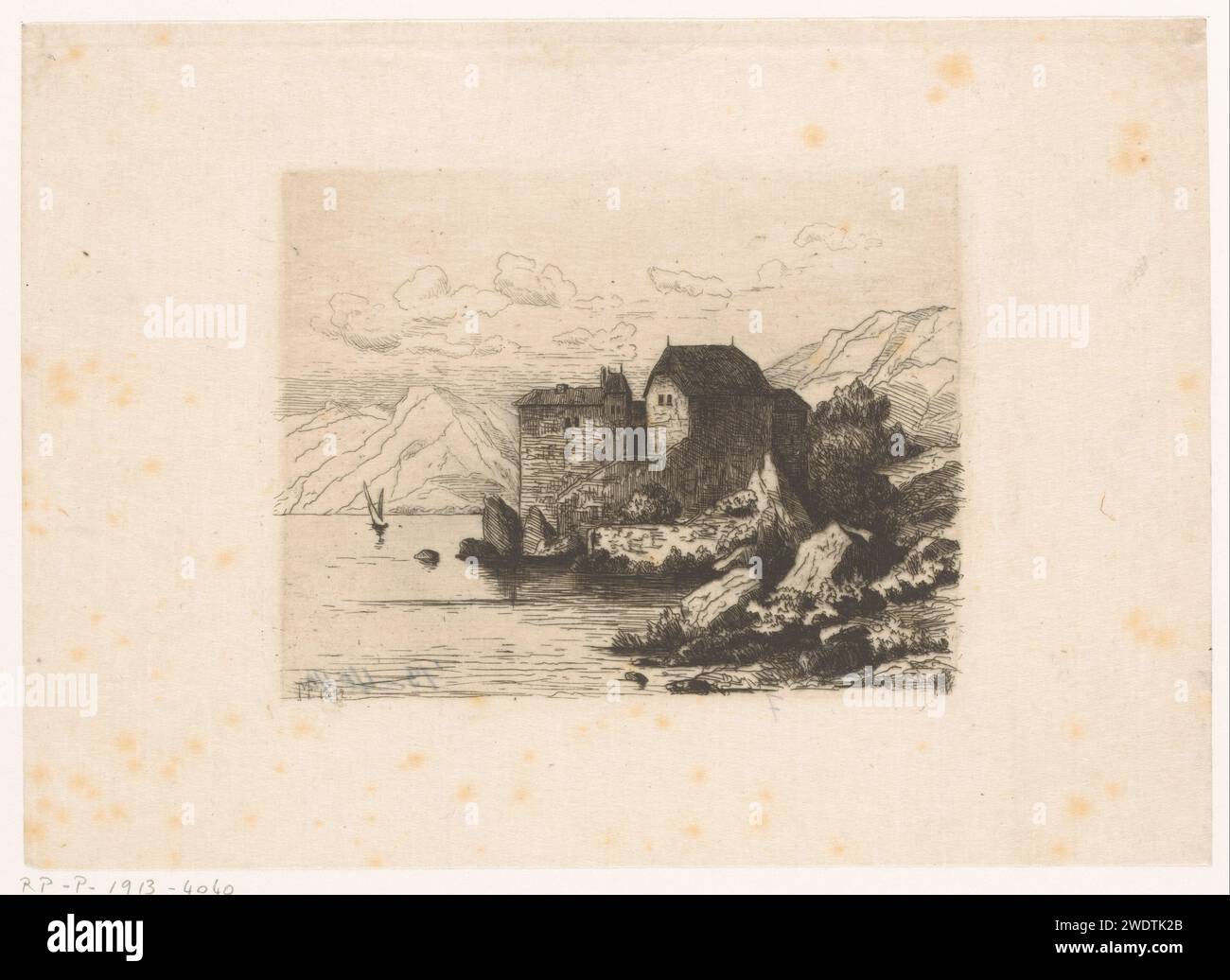 Landhuis on the banks of a lake, Maria van Hohenzollern-Sigmaringen ...