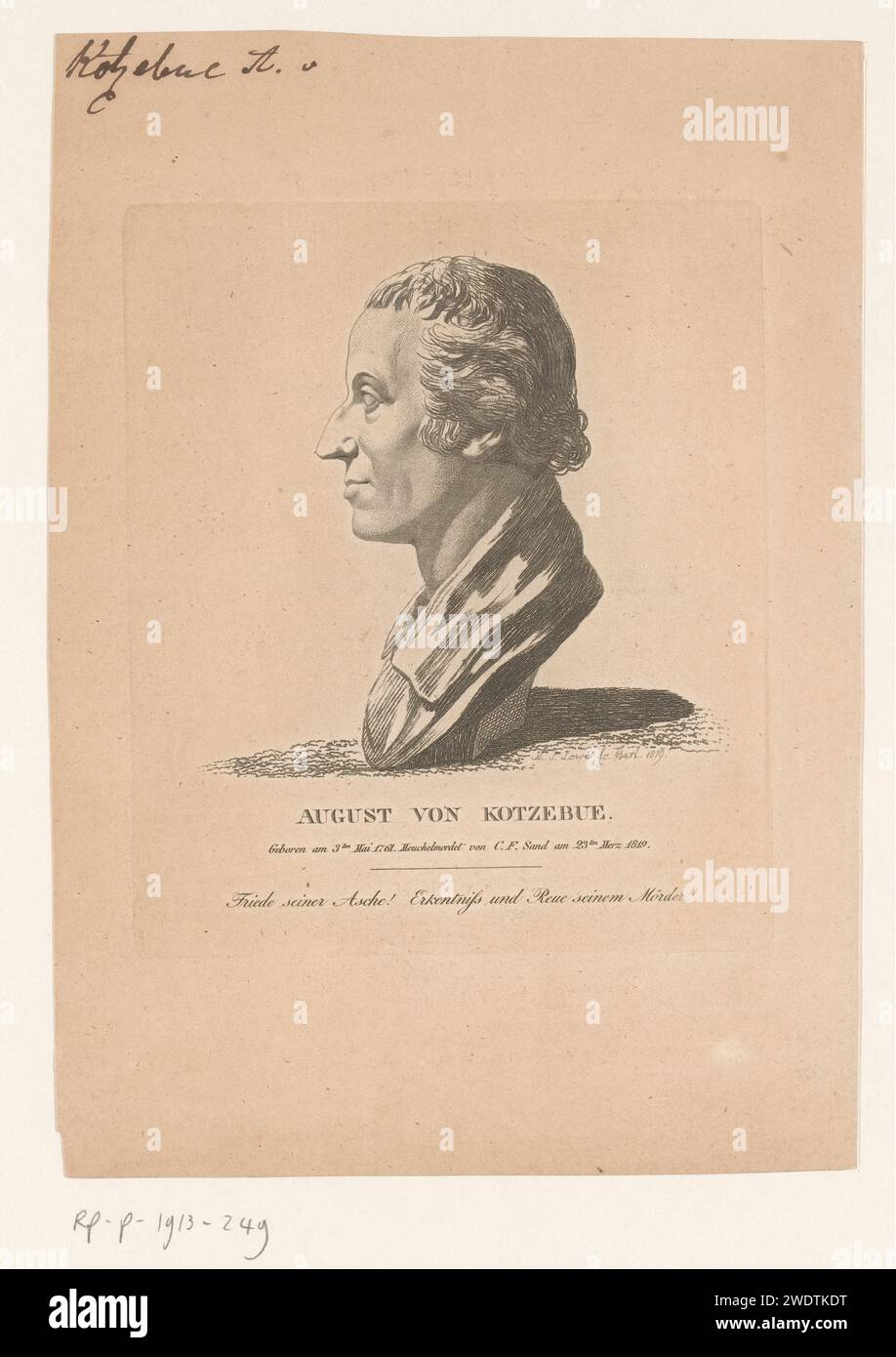 PortraT van August Friedrich Ferdinand von Kotzebue, Johann Michael ...