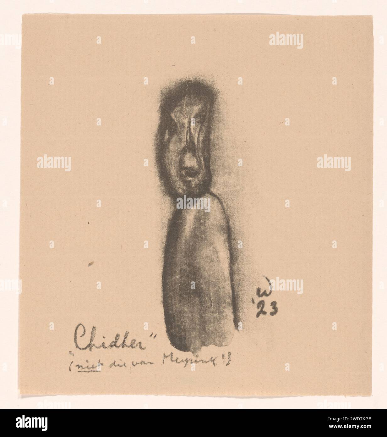 Chidher (rivet the van Meyrink!), Erich Wichmann, 1923 print Caricature ...