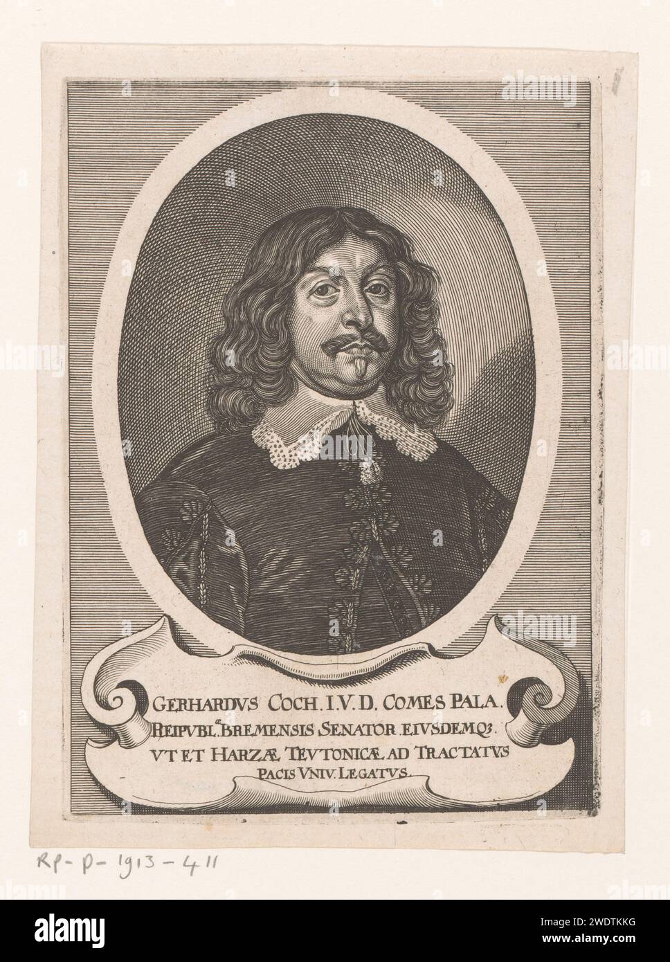 PortraT van Gerhard Coch, Peter Aubry (III), Matthäus Merian (I), 1652 ...