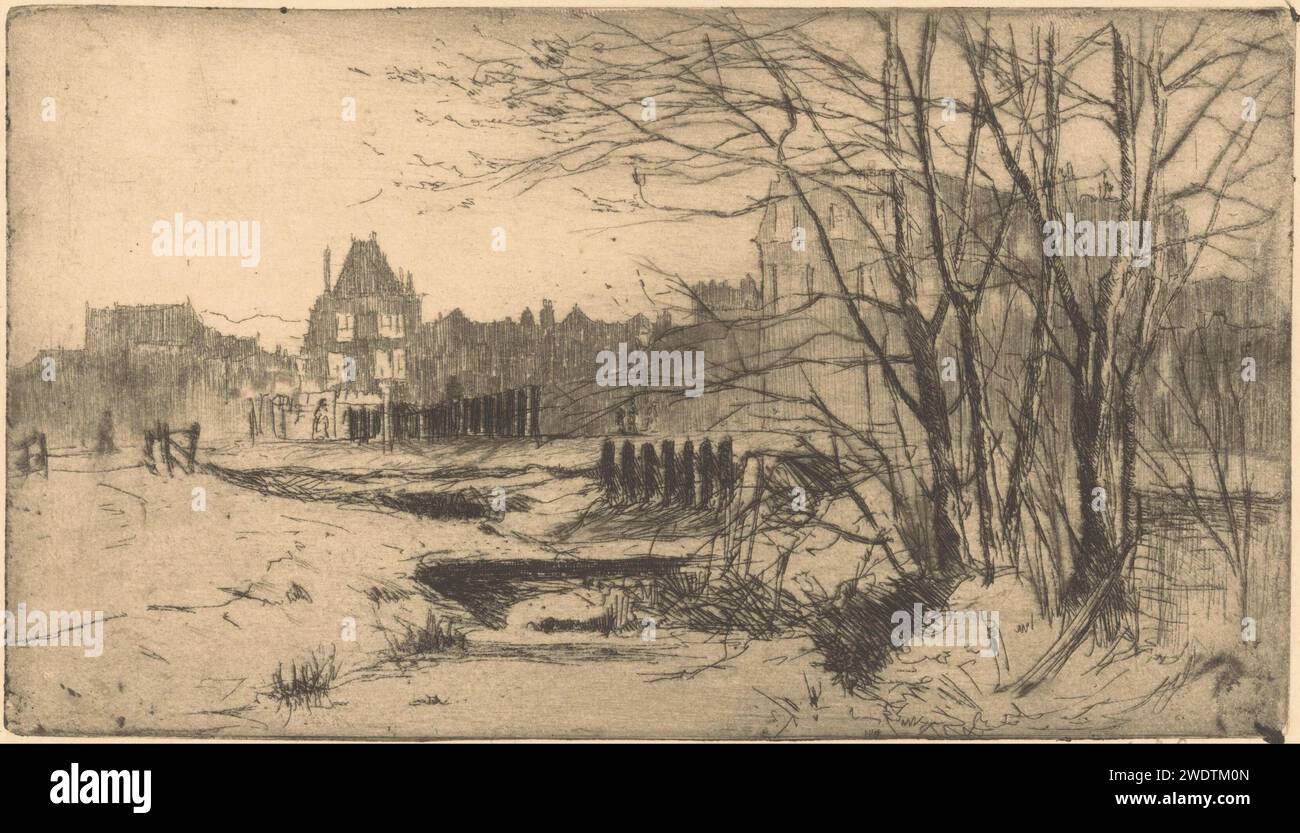 Sloot in De Binckhorst in The Hague, Willem Adrianus Grondhout, 1888 ...