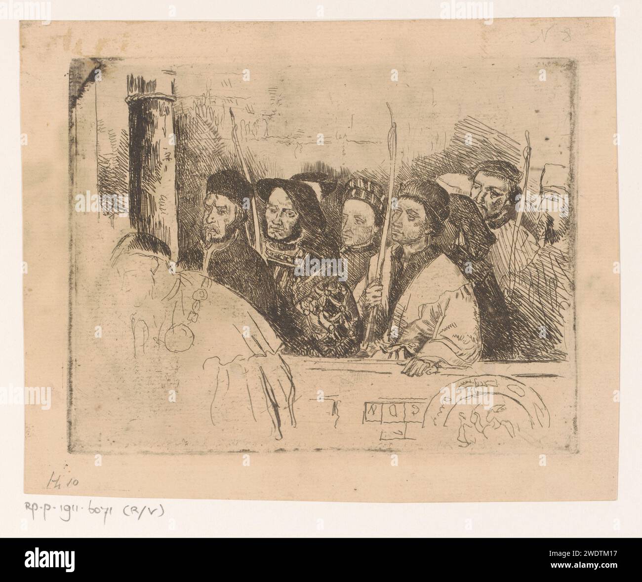 Archers of the Antwerp Schutterij, Henri Leys (Baron), 1865 print paper ...