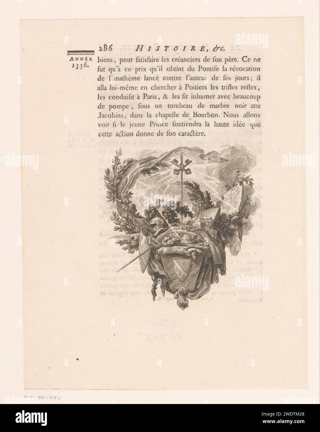 Coat of arms with treasury and lightning bolts, Pierre Philippe ...