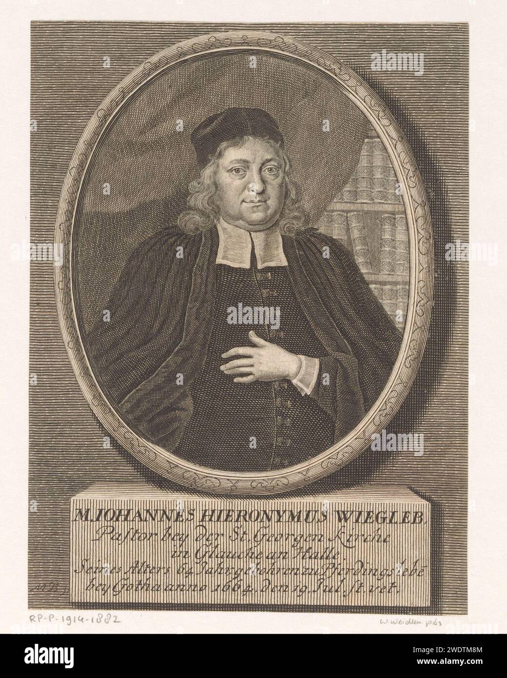 Portrait of Johann Hieronymus Wiegleb, Martin Berbigeroth, 1728 - 1733 ...