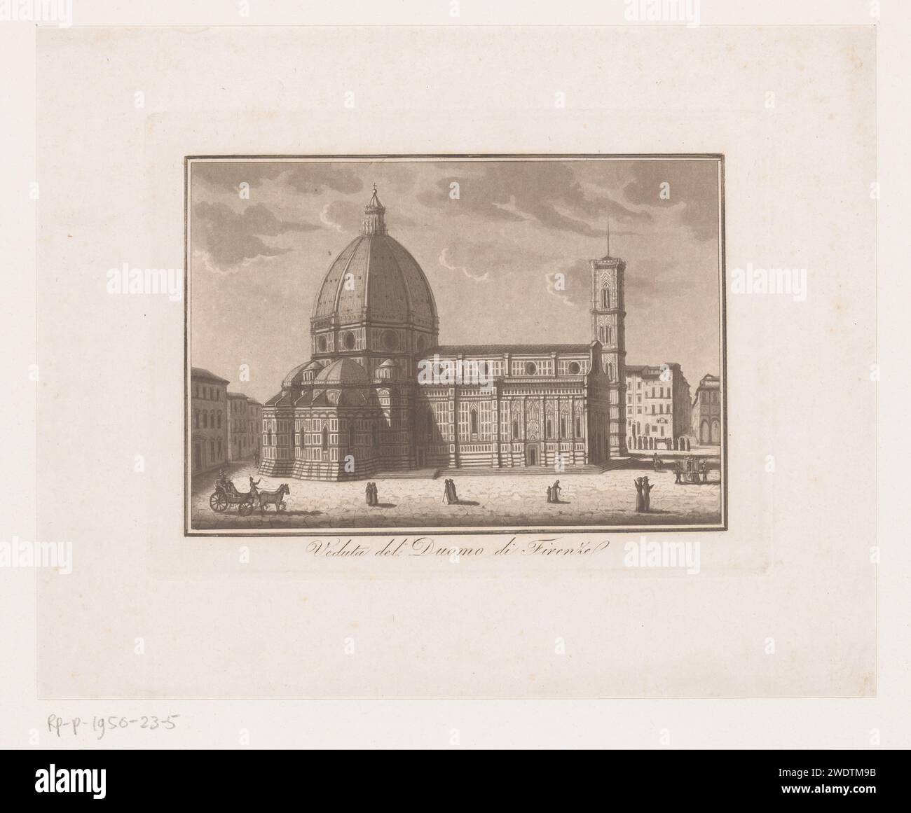 View of the Cathedral of Florence, Giuseppe Molini, 1790 - 1856 print ...