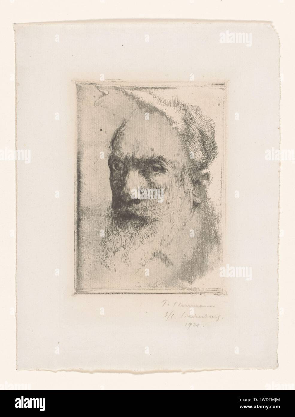Self -portrait, Paul Herrmann, 1921 print paper etching / drypoint ...