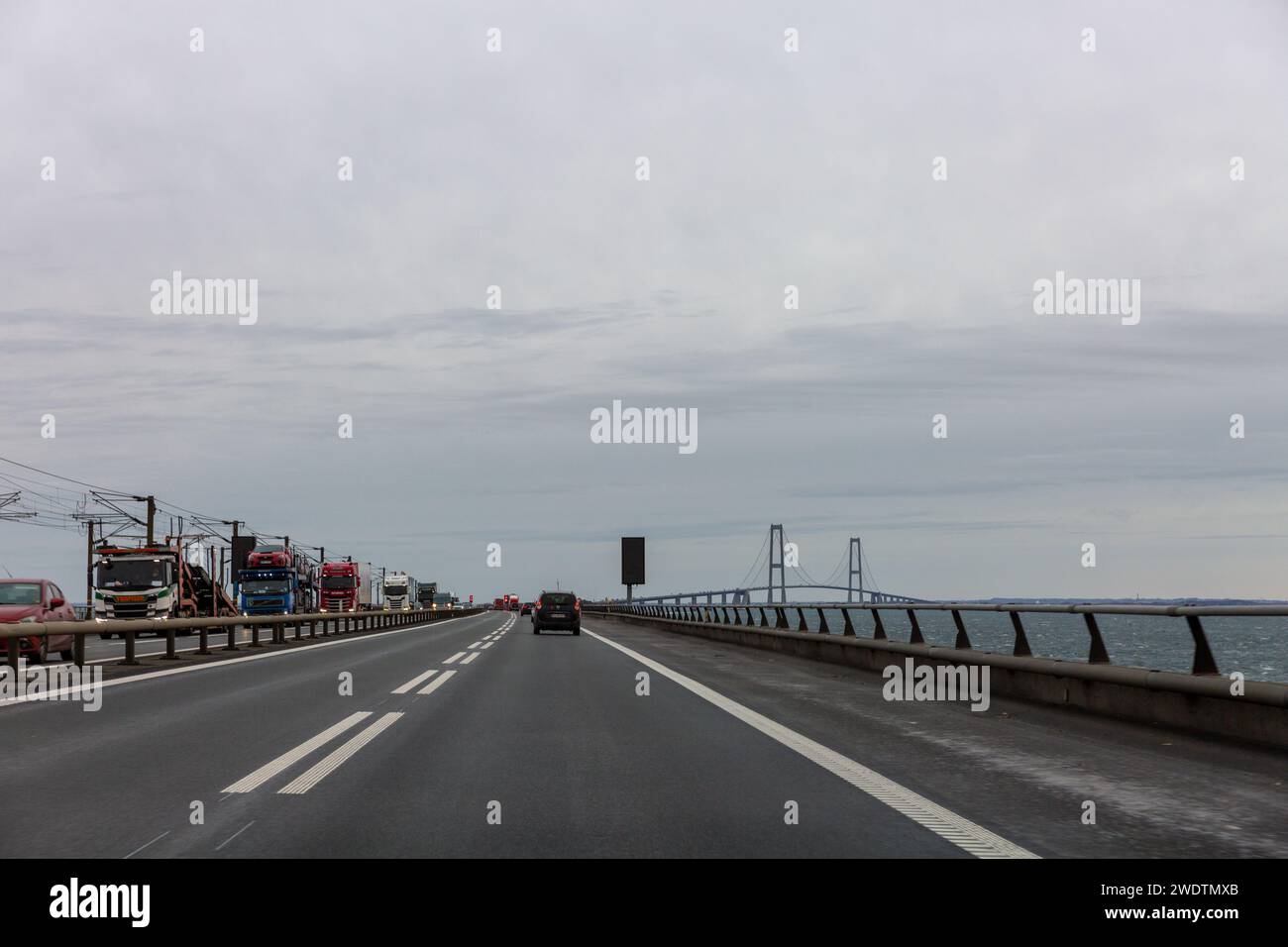 The Great Belt Bridge, Denmark Stock Photo - Alamy