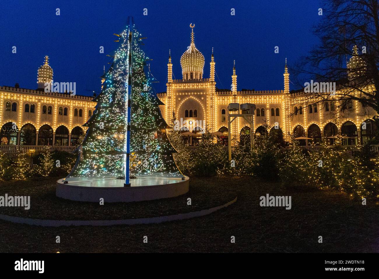Tivoli Gardens at Christmas, Copenhagen, Denmark Stock Photo - Alamy