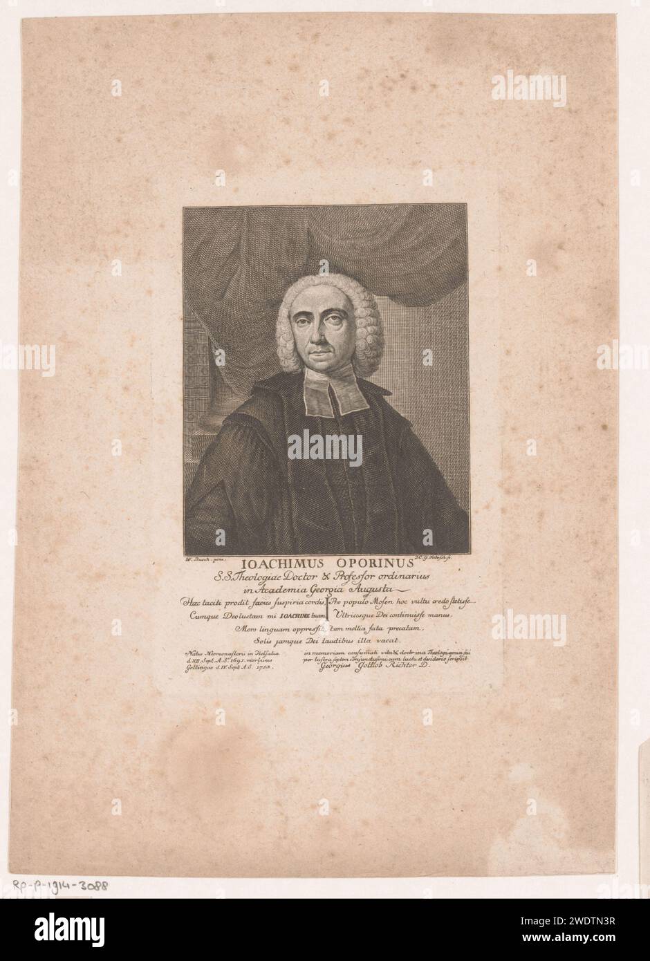 PortraT van Joachim Oporin, Johann Christian Gottfried Fritzsch, After ...