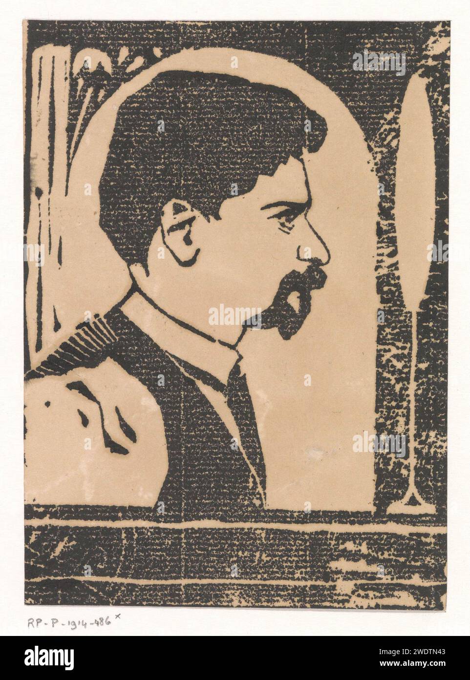 Self -portrait, Samuel Jessurun de Mesquita, 1896 print Self -portrait ...