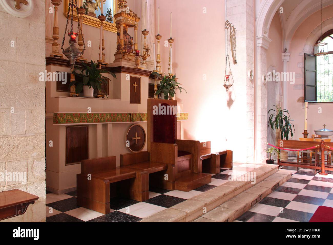 catholic cathedral (assumption) in chania in crete in greece Stock ...