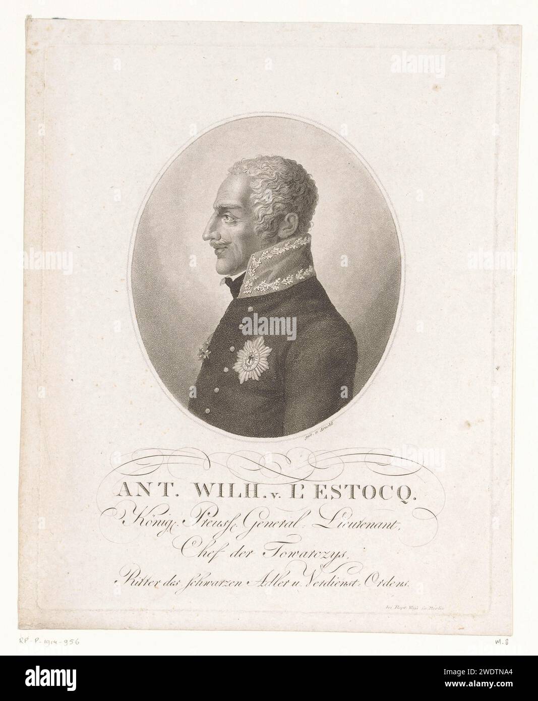 PortraT van Anton Wilhelm von L’Estocq, Johann Friedrich Arnold, 1793 ...