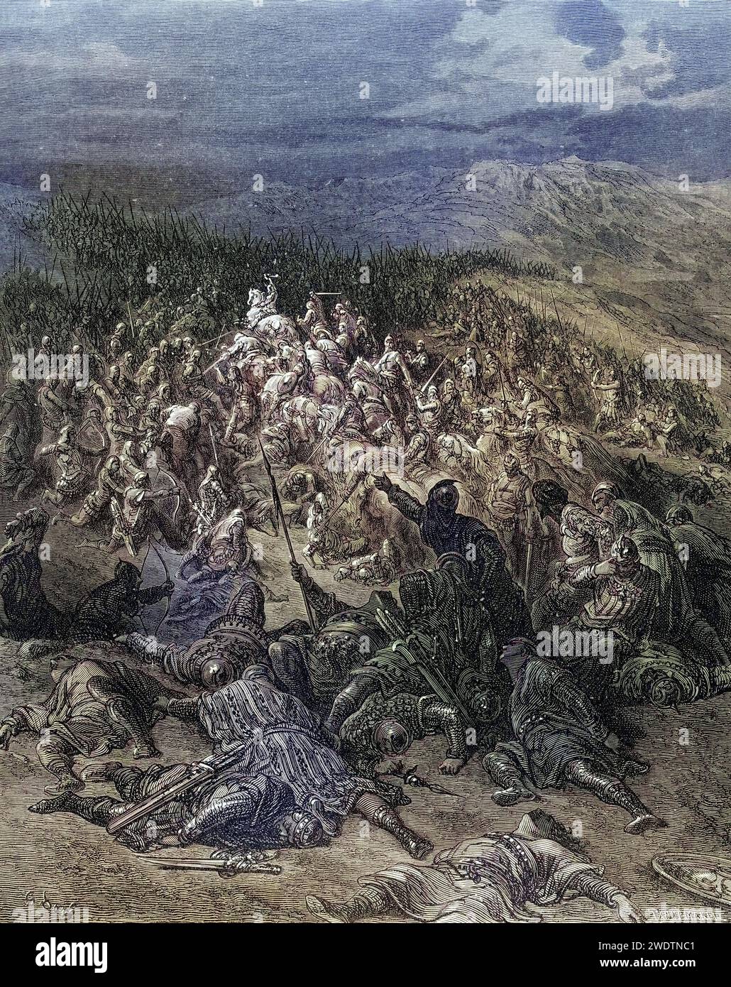 Zweihundert Ritter greifen zwanzigtausend Sarazenen an, Erster Kreuzzug ...