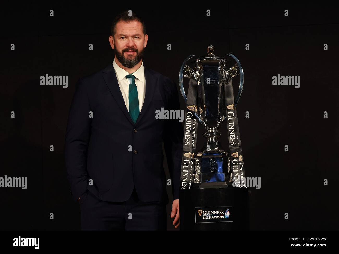 Ireland head coach Andy Farrell during the 2024 Guinness Men's Six Nations Launch at the ...