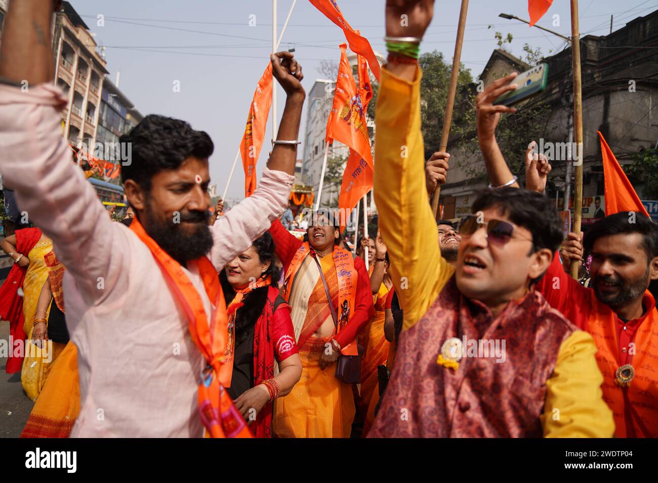 In a burst of color and festivity, Kolkata witnessed a lively rally ...