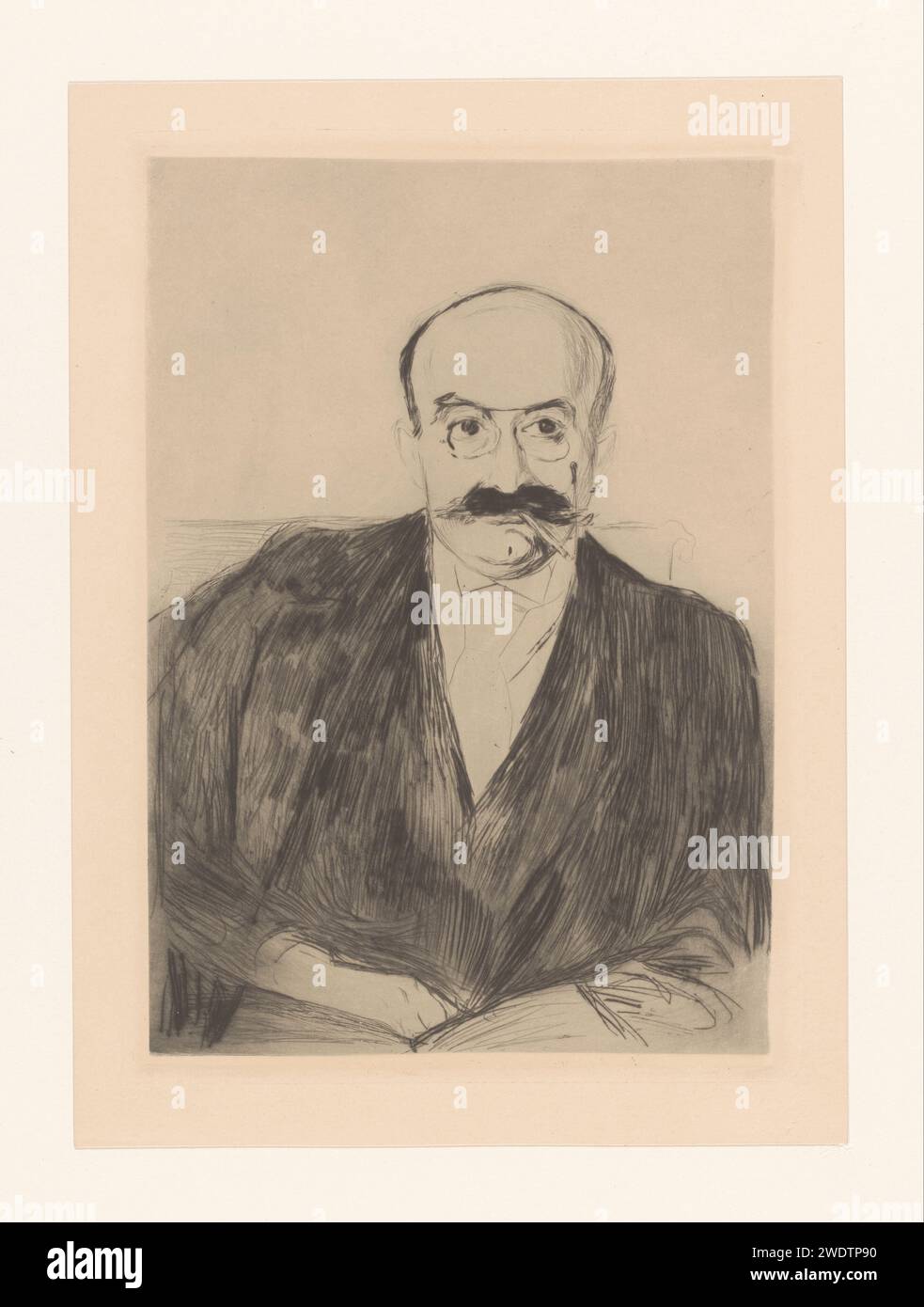Portrait of Dr. Max Asch, Edvard Munch, 1895 print paper drypoint ...