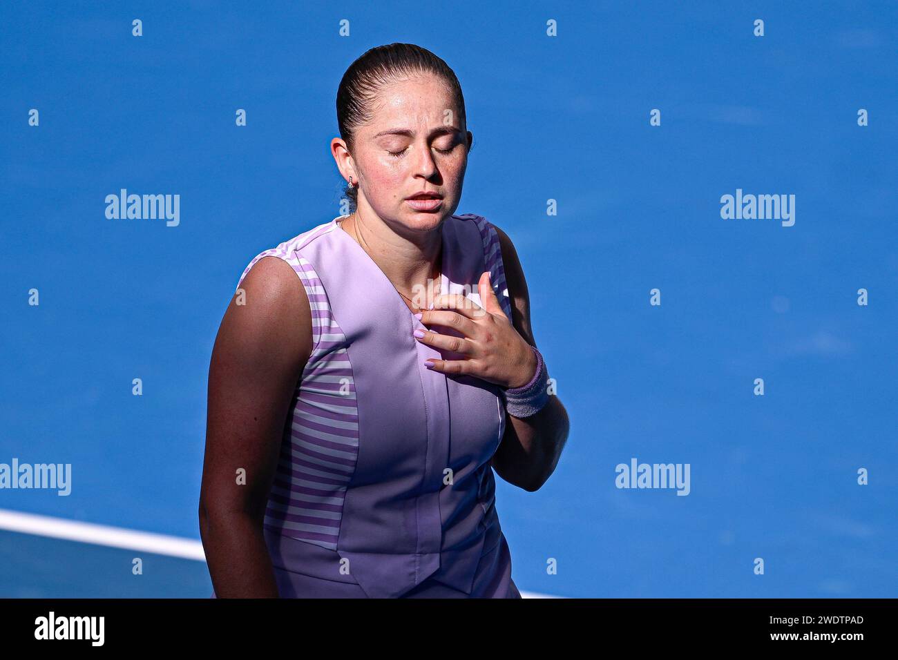 Paris, France. 20th Jan, 2024. Jelena Alona Ostapenko during the ...