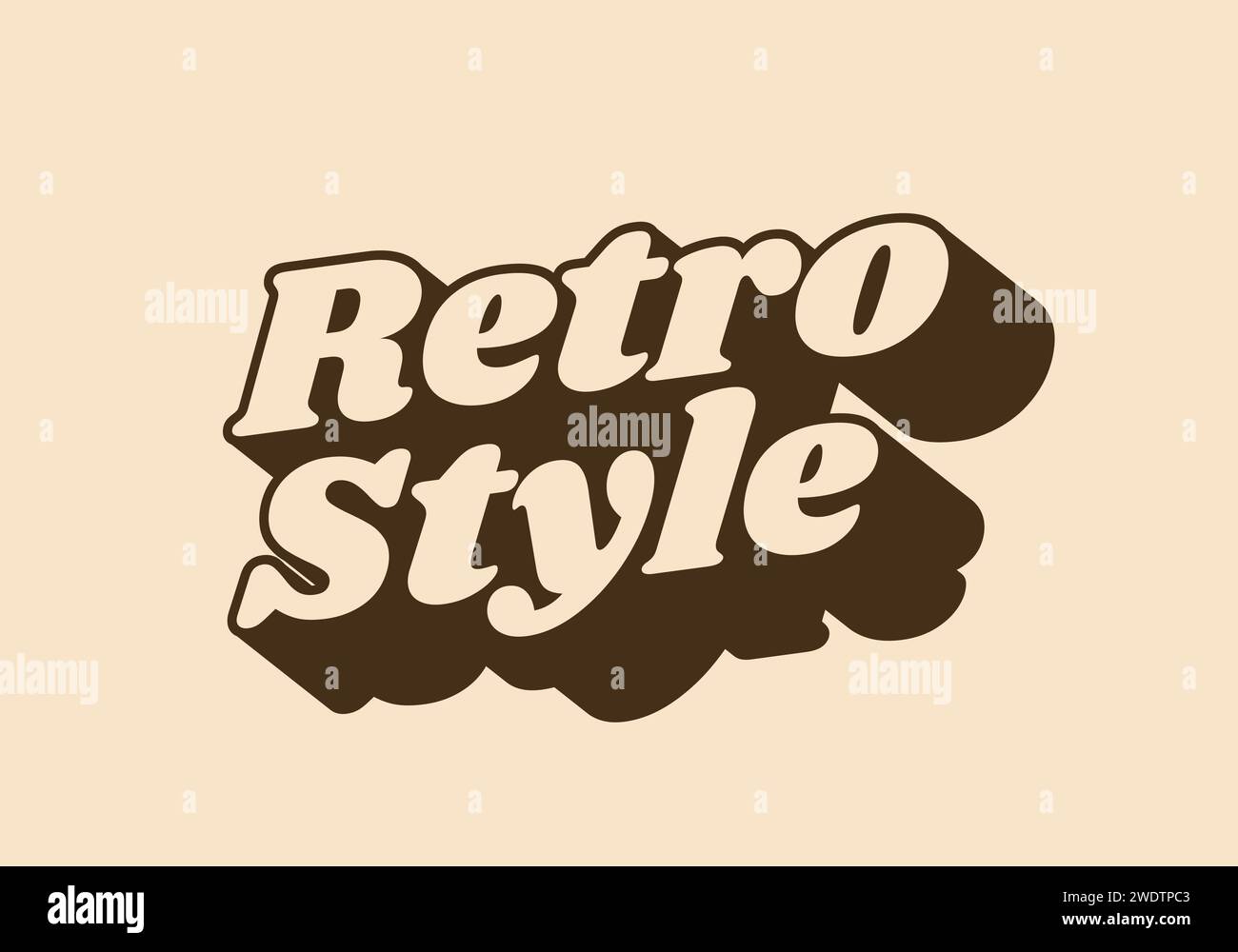 Retro style. Text effect design in vintage style and colors Stock ...