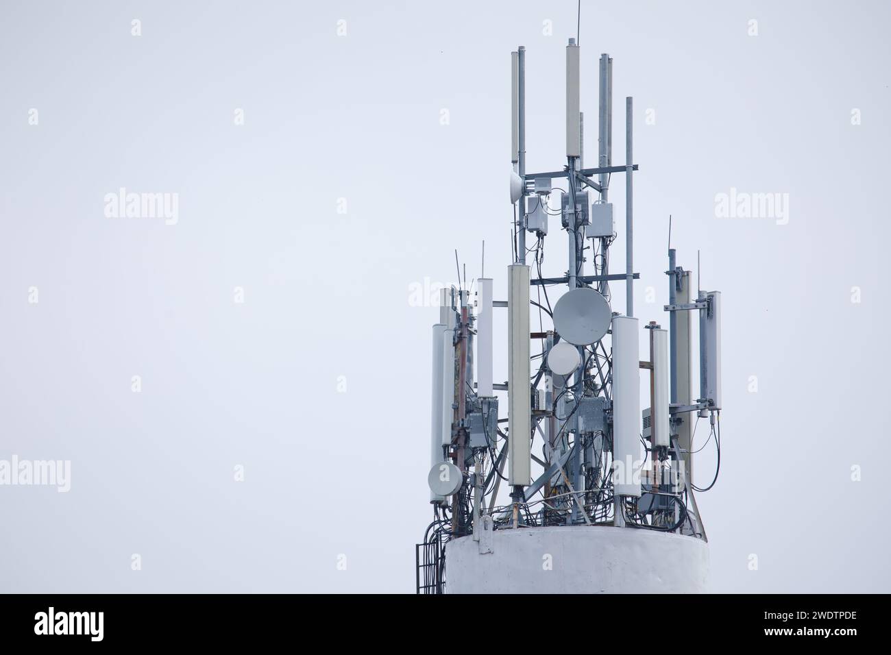 tower of mobile operators 4G, communication station. High quality photo ...