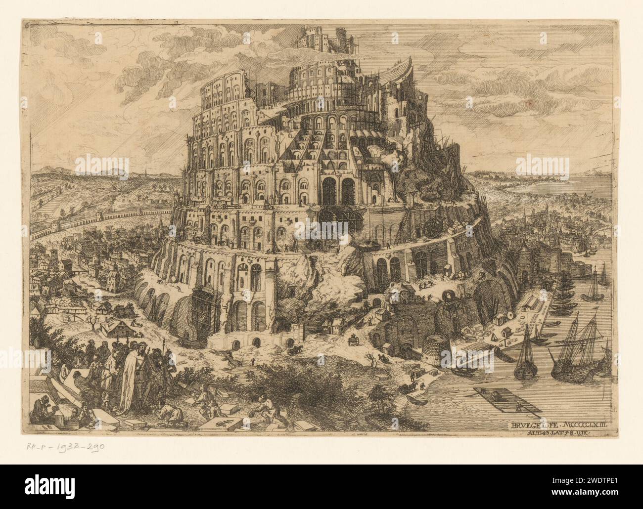 Tower van Babel, Anton Joseph von Prenner, after Pieter Bruegel (I ...