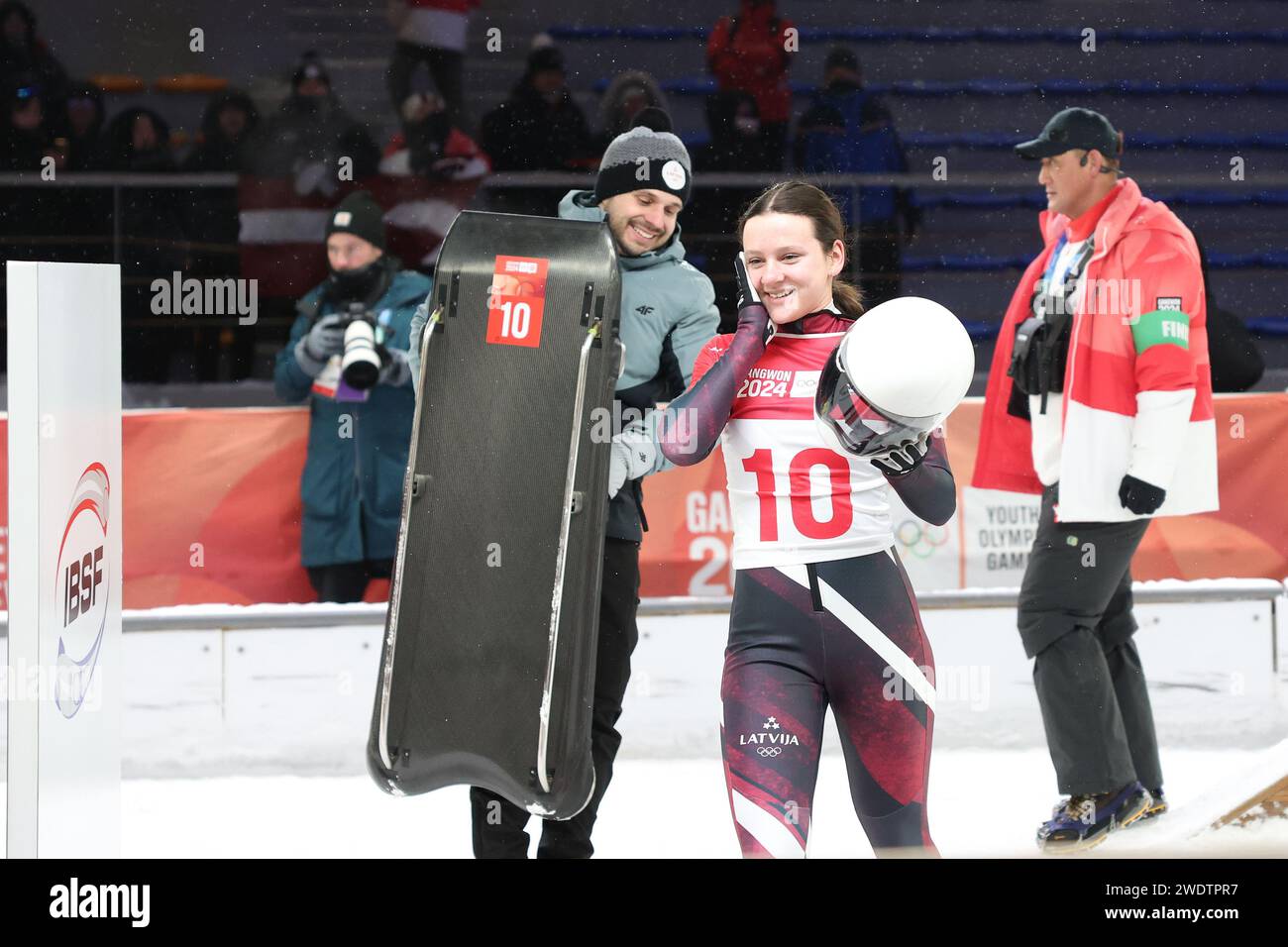 Pyeongchang, South Korea. 22nd Jan, 2024. Darta Neimane (2nd R) of ...