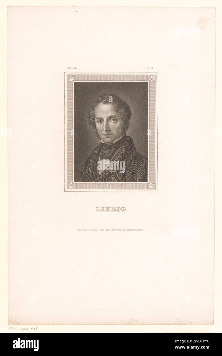 Portrait of Justus von Liebig, Karl Barth, 1828 - 1853 print Numbered ...