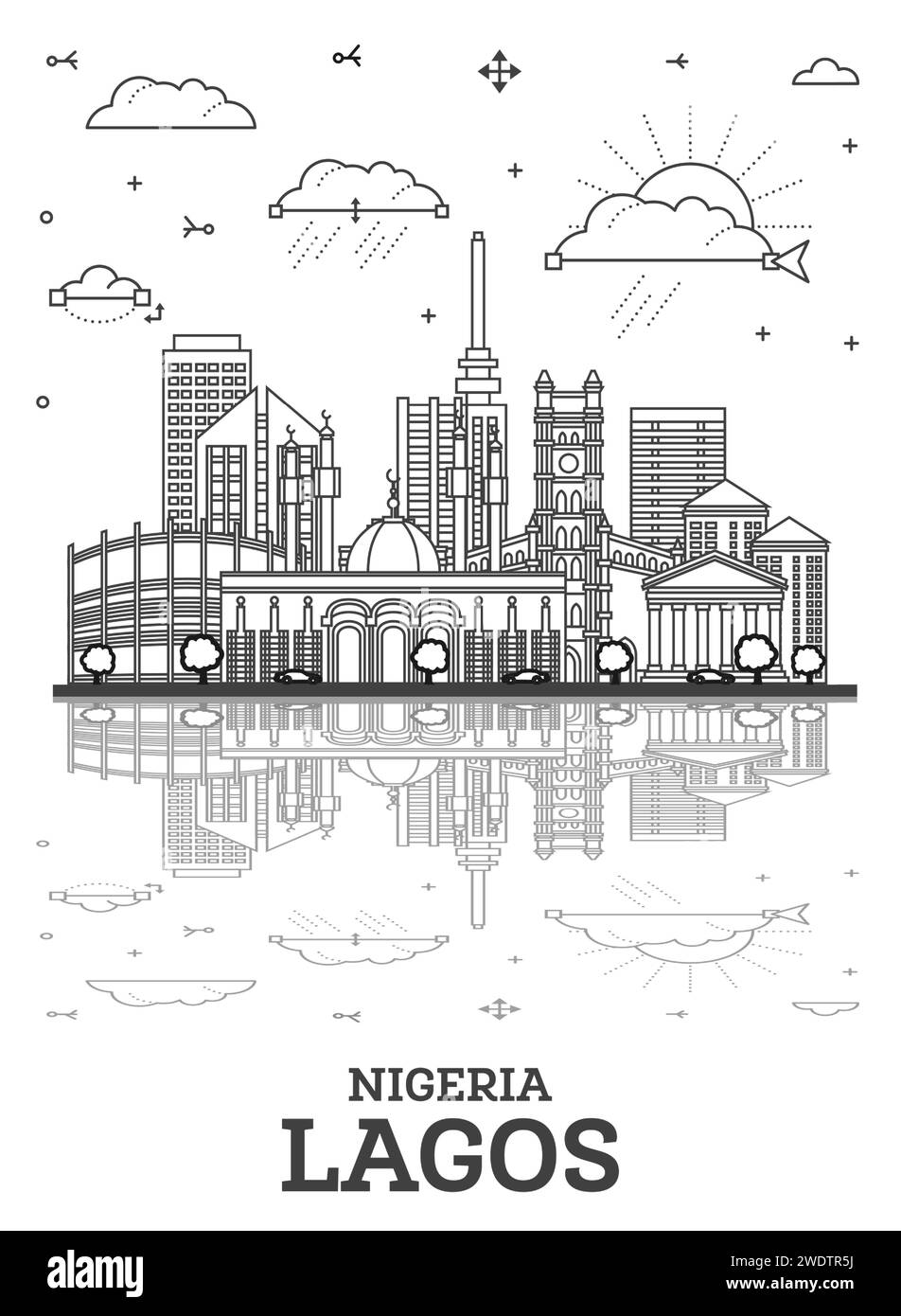 Nigeria lagos street view Stock Vector Images - Alamy