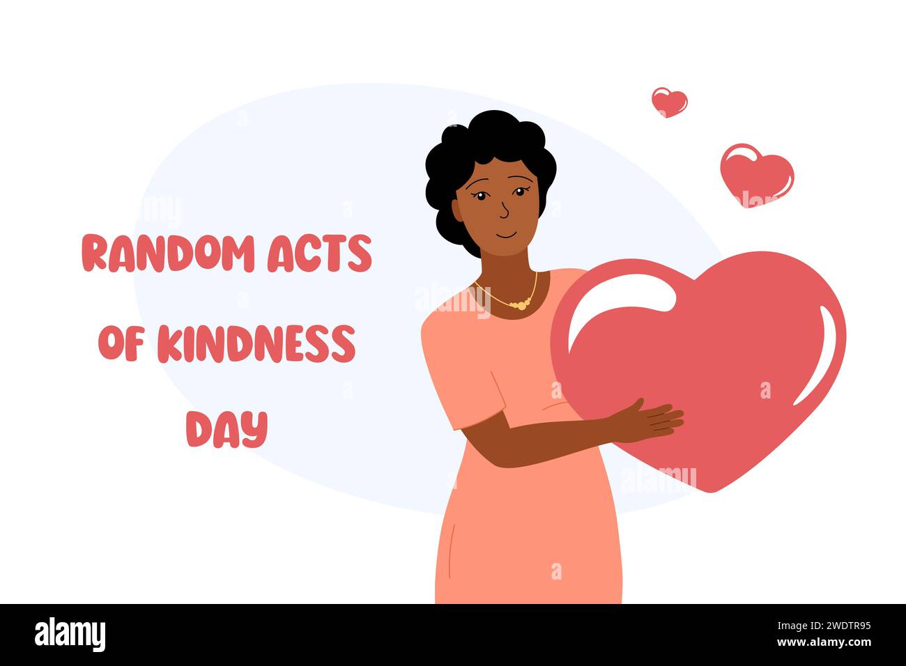 Random Acts of Kindness Day greeting card. Vector illustration of ...