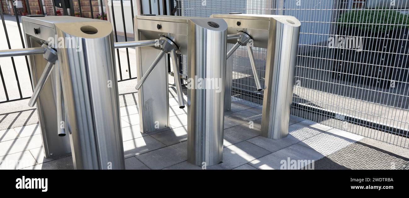 the turnstile passage border crossing point is closed. High quality ...