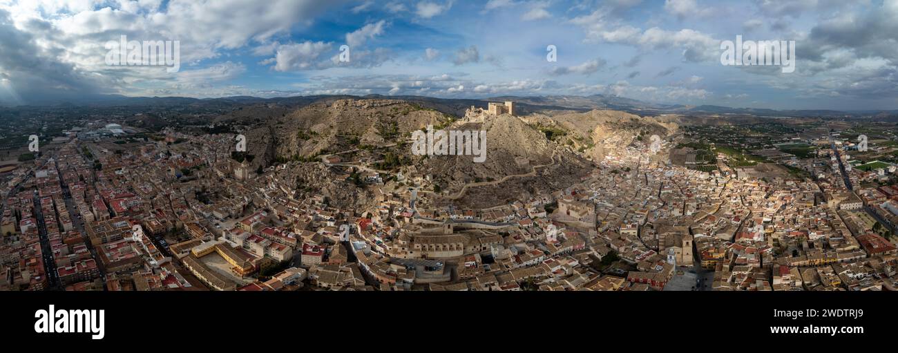 Aerial panorama view of Castillo de los Velez, medieval ruined castle ...