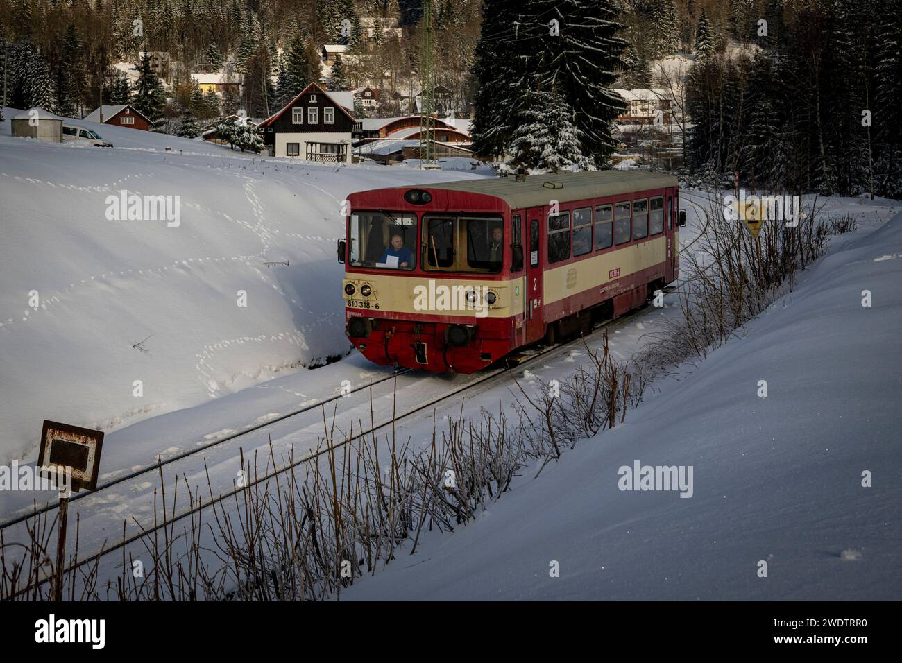 Korenov, Czech Republic. 20th Jan, 2024. Czechoslovak motor coach CD ...