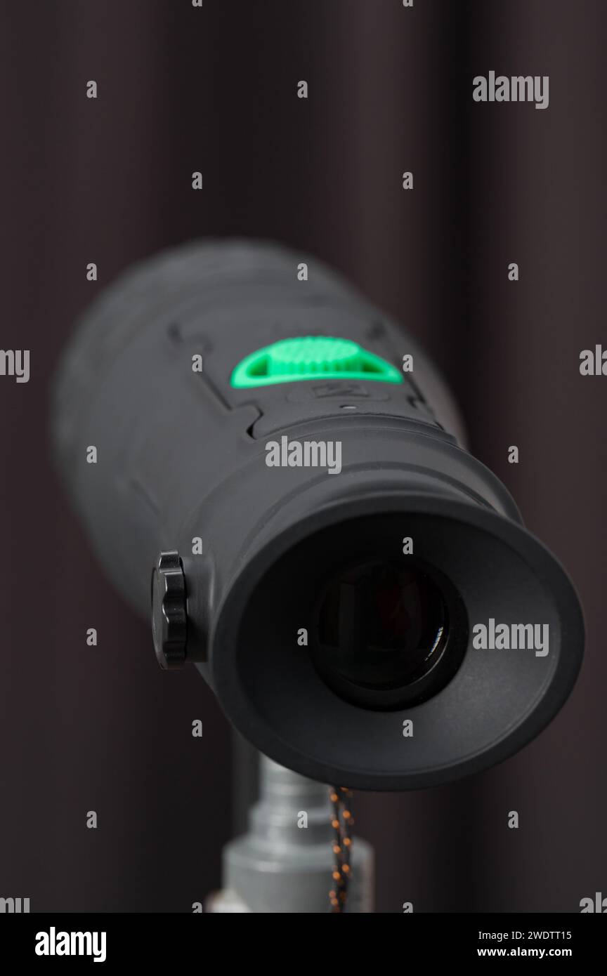 Long-range military monocular with rice protective case Stock Photo - Alamy