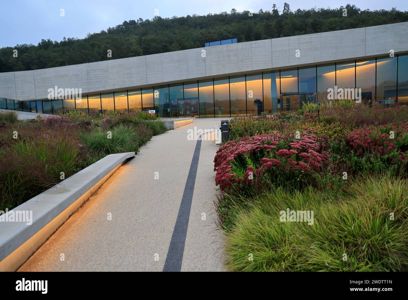 Entrance to Lascaux 4, international center for cave art presenting ...