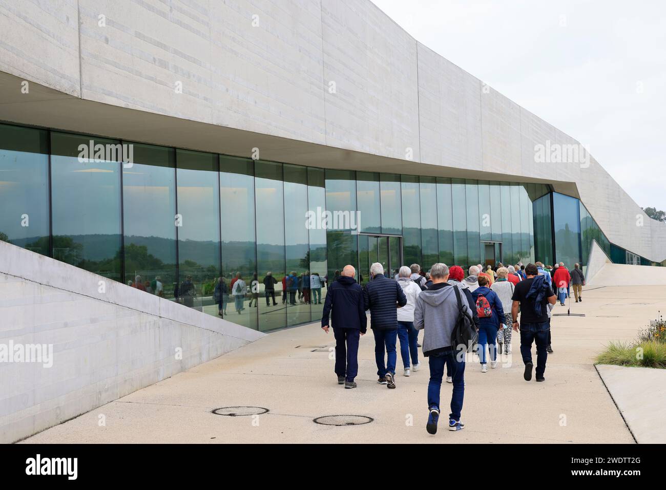 Entrance to Lascaux 4, international center for cave art presenting ...