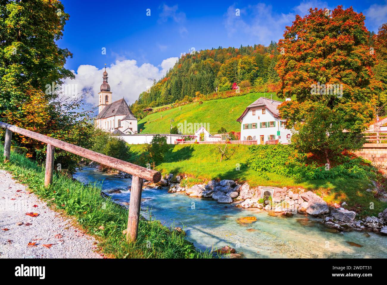 Ramsau, Berchtesgaden - Germany. Autumnal scenery in Berchtesgadener ...