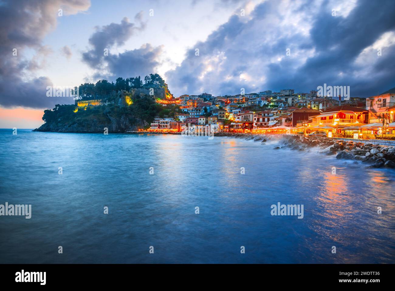 Parga, Greece. Beautiful colorful coastal town in Epirus, Greek ...