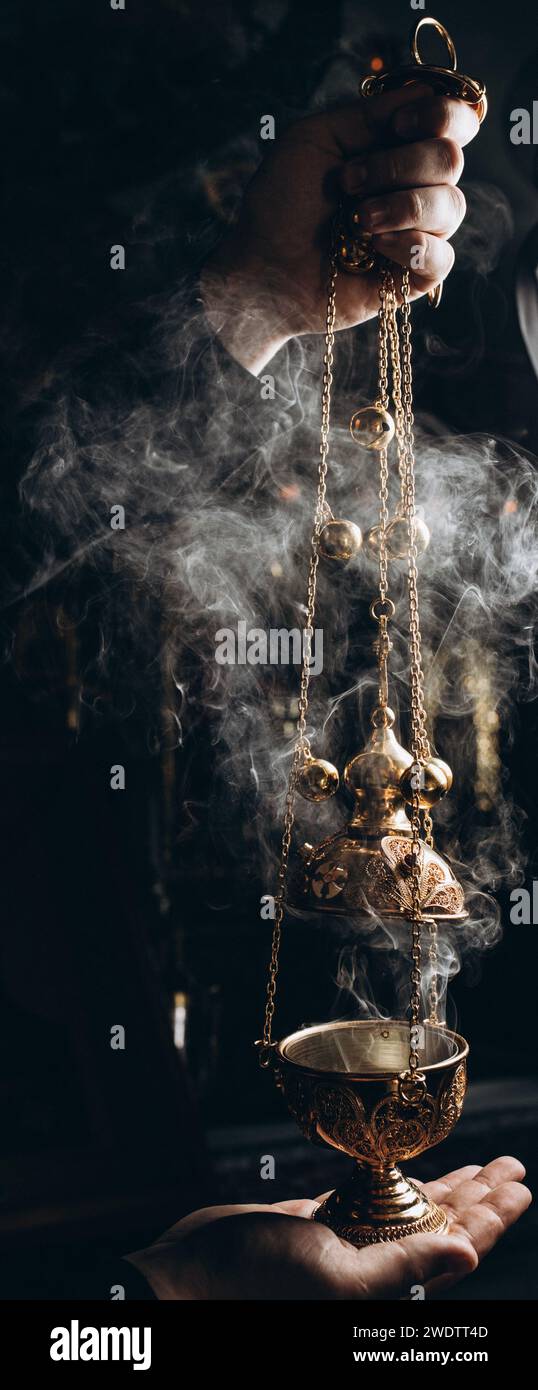 Priest lamp hi-res stock photography and images - Alamy