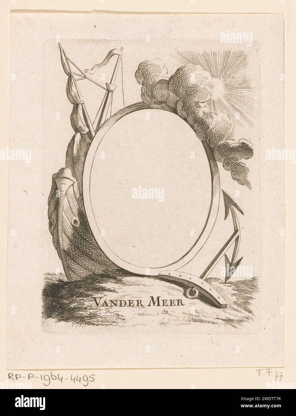 Frame for Vander Meer, Etienne Fessard, After Durand, 1724 - 1777 print ...