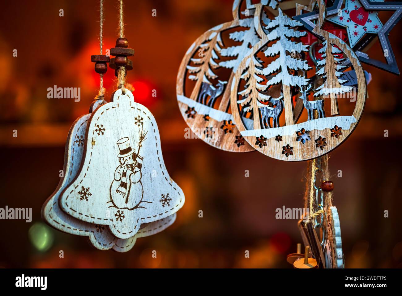 Winter decoration on Sibiu Christmas Market most famous in Transylvania ...