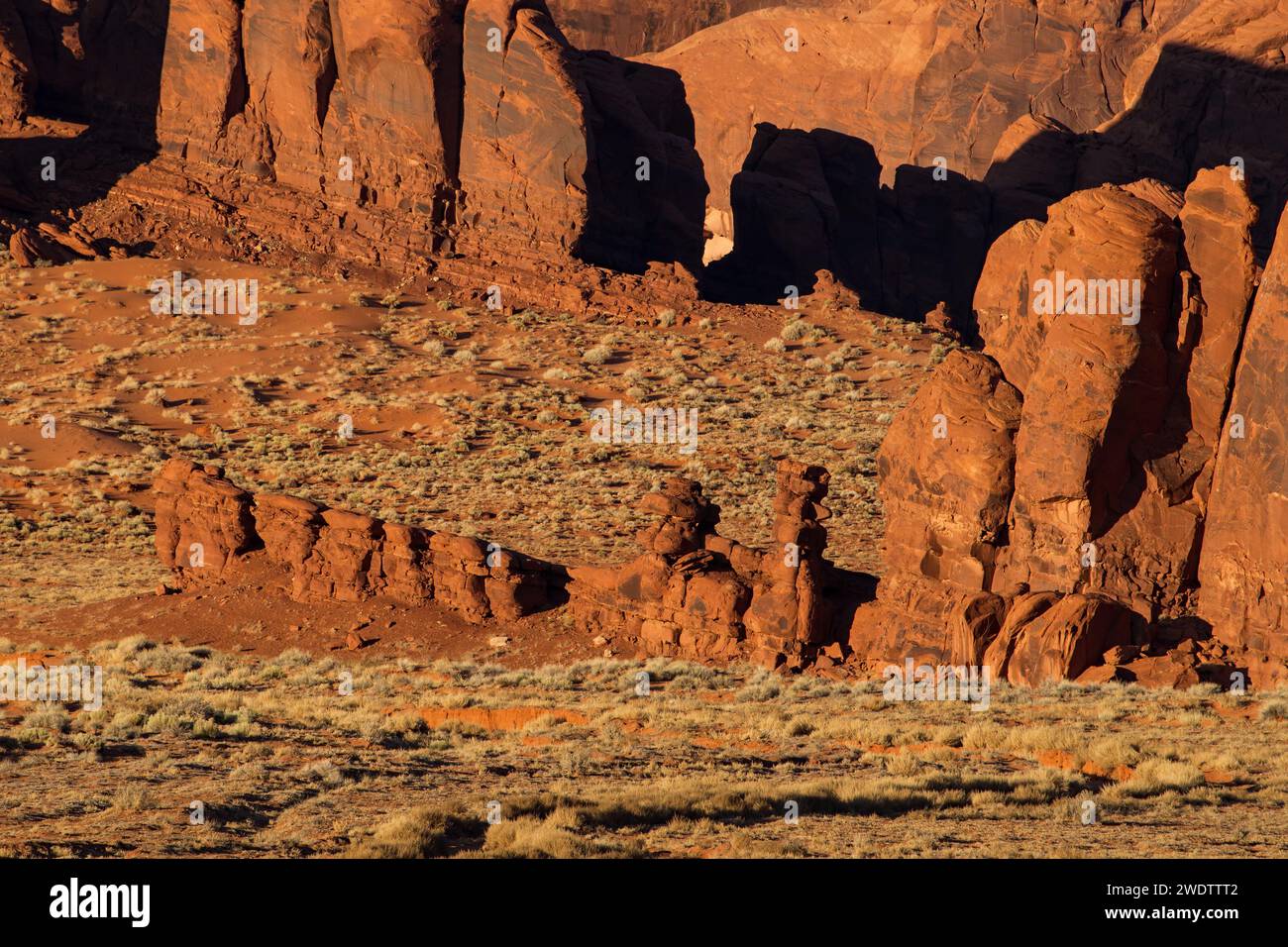 Submarine Rock, a sandstone formation in the Monument Valley Navajo ...