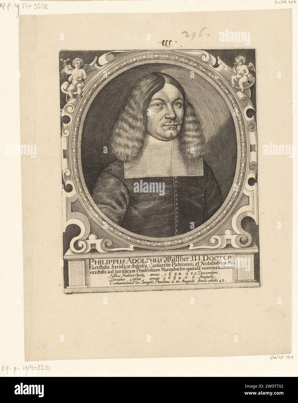 Portrait of Philipp Adolph Walther, Christian Romstet, 1665 - 1721 ...
